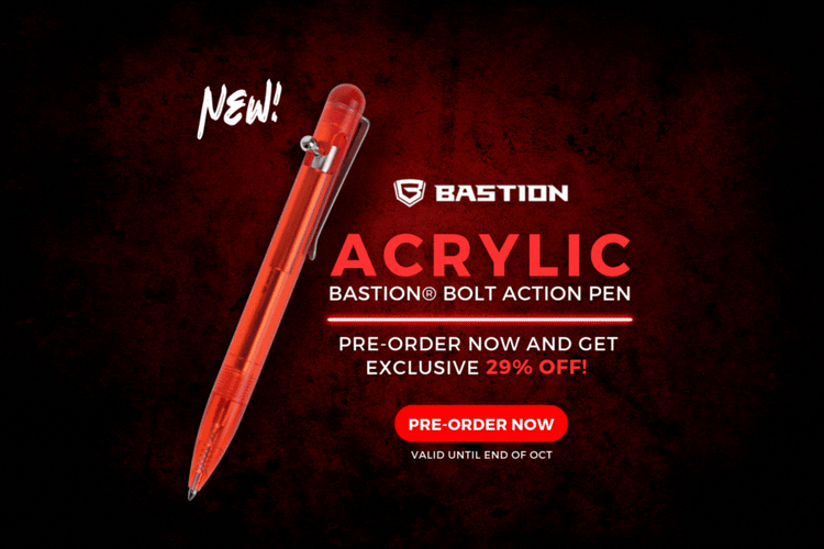 Best EDC Pen- Fountain & Ballpoint Pen | Bastion Bolt Action Pen
