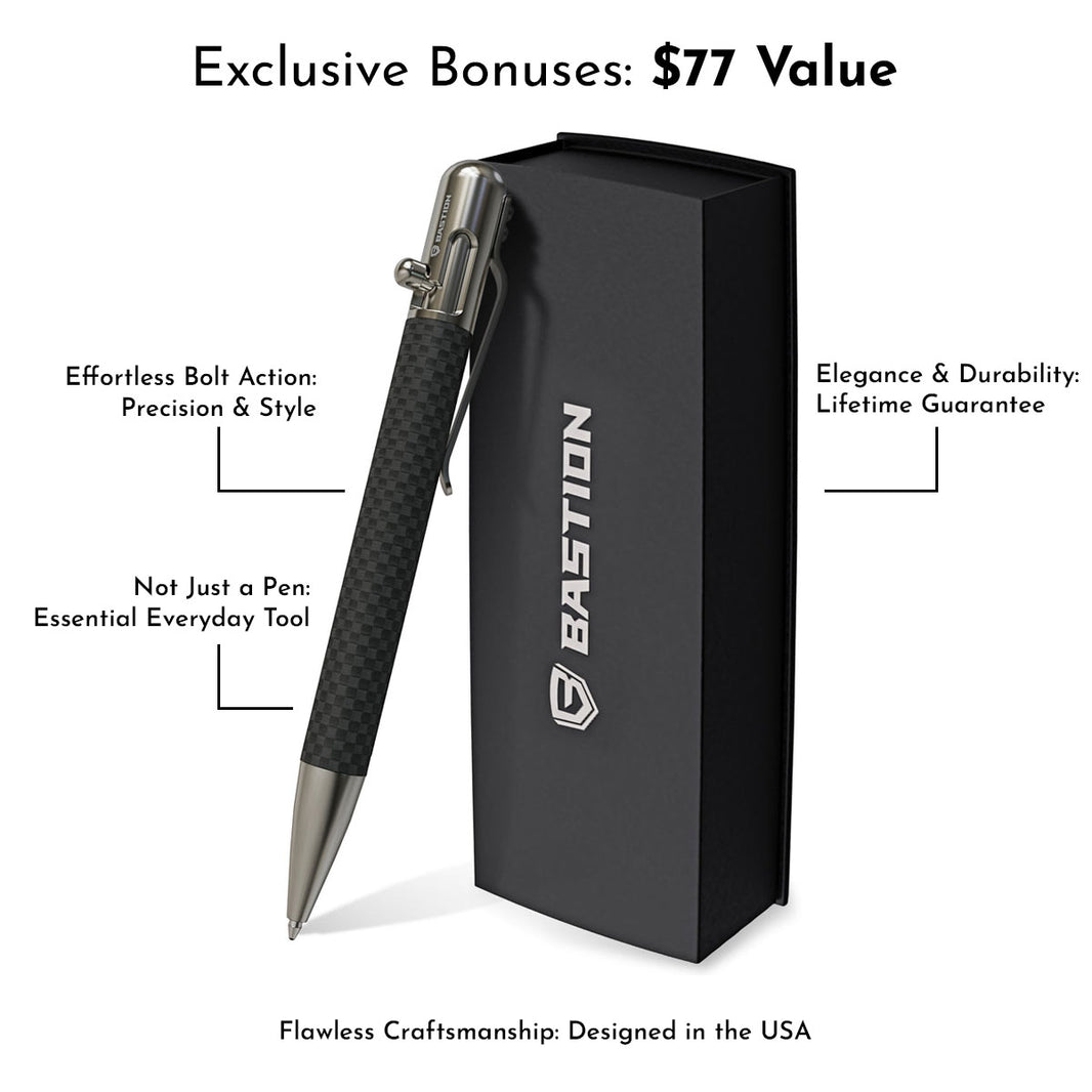 Best EDC Pen- Fountain & Ballpoint Pen | Bastion Bolt Action Pen